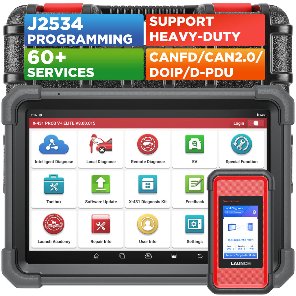 Launch X431 PRO3 V+ Elite Diagnostic Scanner J2534 Programming – Launch ...