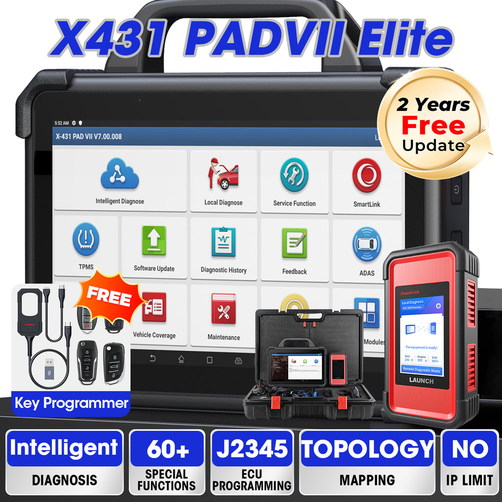 Launch X431 Pad VII Pad7 Elite Diagnostic Tool 2 Years Free Update ...