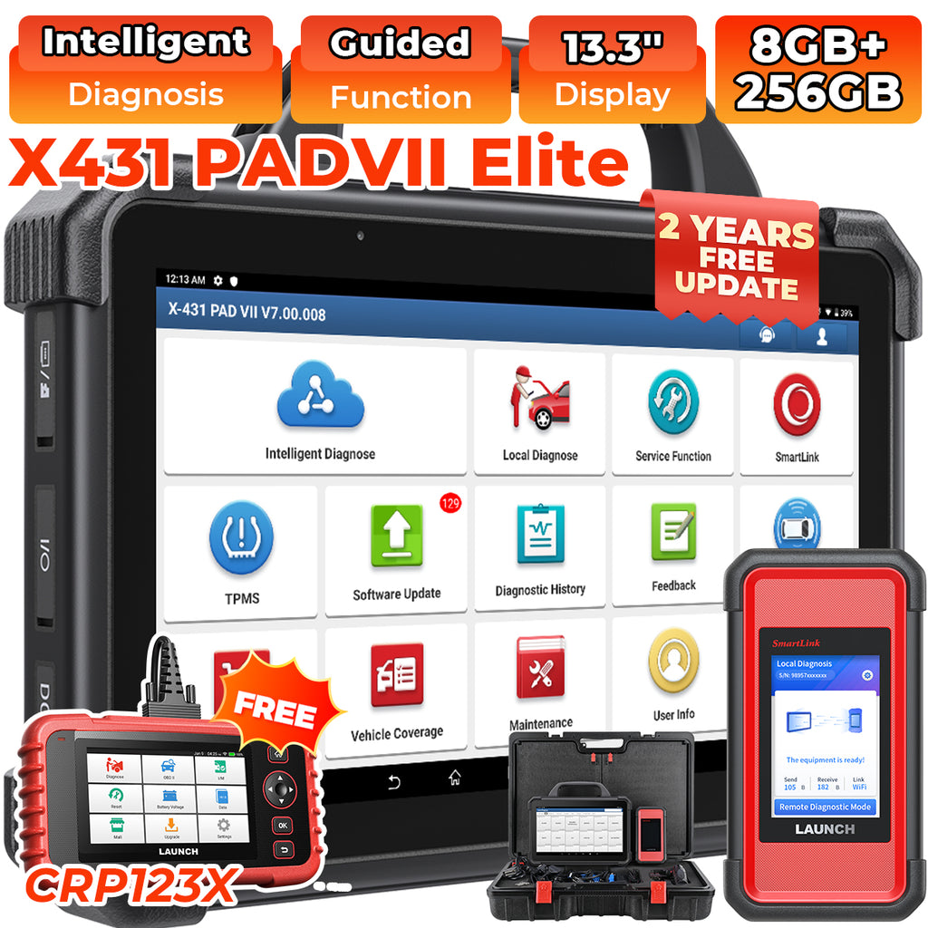 Launch X431 Pad VII Pad7 Elite Diagnostic Tool 2 Years Free Update – Launch X431 UK Store