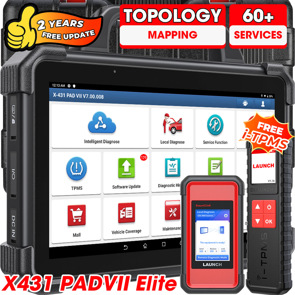 Launch X431 Pad VII Pad7 Elite Diagnostic Tool 2 Years Free Update – Launch X431 UK Store