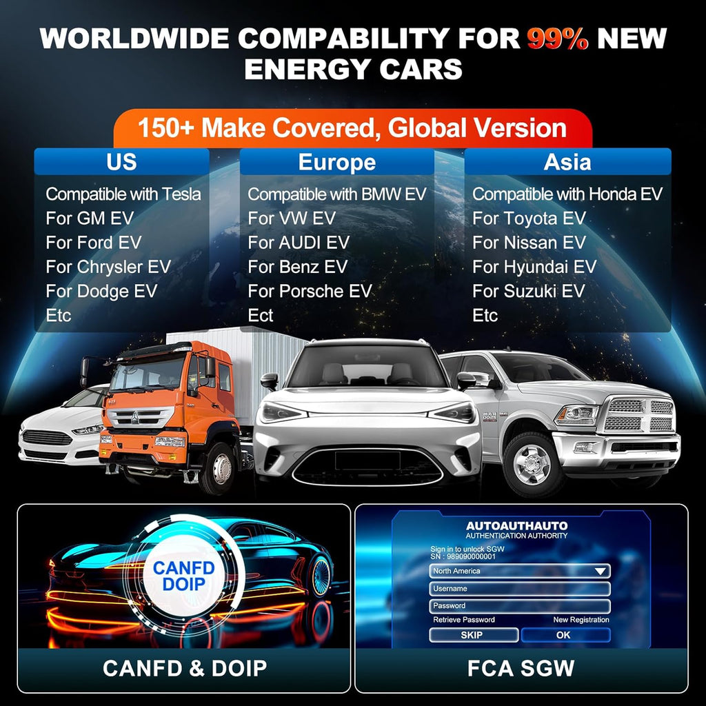 LaunchX431 CRP919 EV Bidirectional Scan Tool for Electric Vehicles New ...